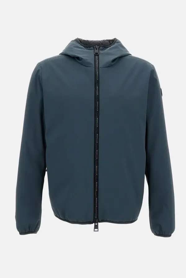 Moncler Hooded Waterproof Zip-up Jacket - Blue