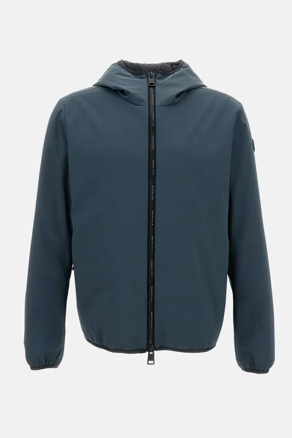 Moncler Hooded Waterproof Zip-up Jacket - Blue