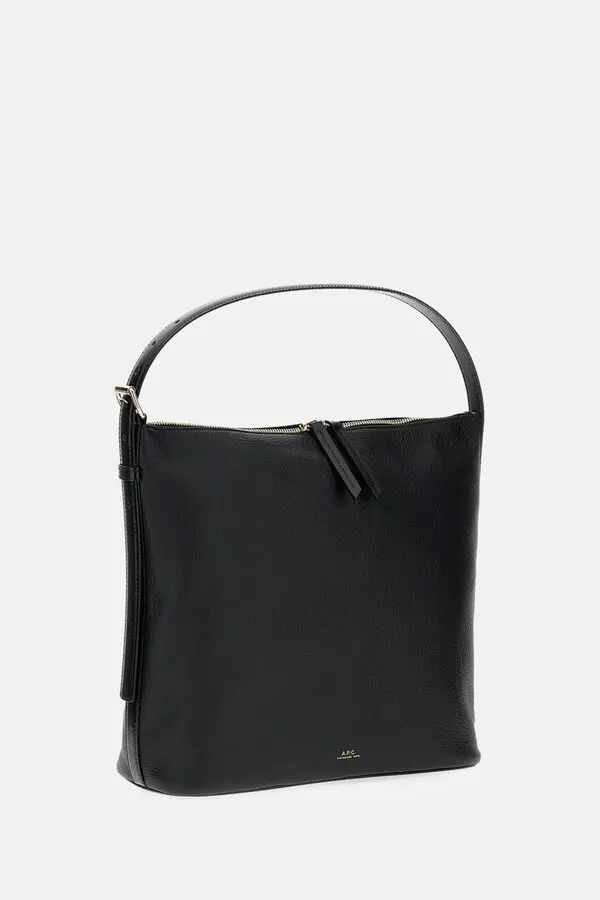 A.p.c. Leather Shoulder Bag - Nero