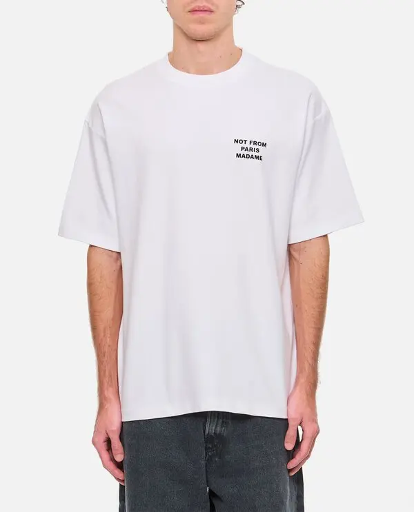 Drole De Monsieur T-shirt Slogan - Bianco