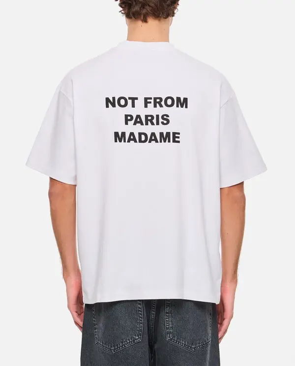 Drole De Monsieur T-shirt Slogan - Bianco