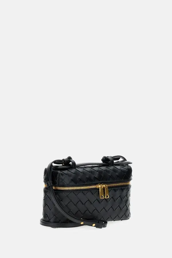 Bottega Veneta Calf Leather Vanity Case - Black