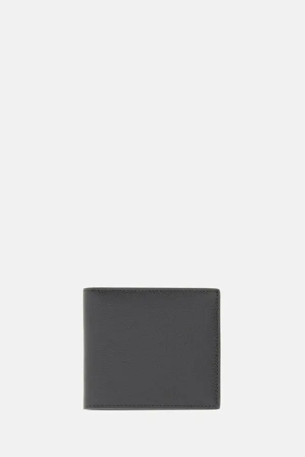 Thom Browne Portafoglio Pebble Grain Leather - Grigio