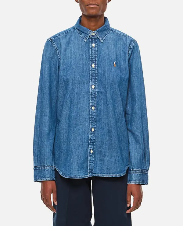 Polo Ralph Lauren Embroidered Denim Shirt - Blue