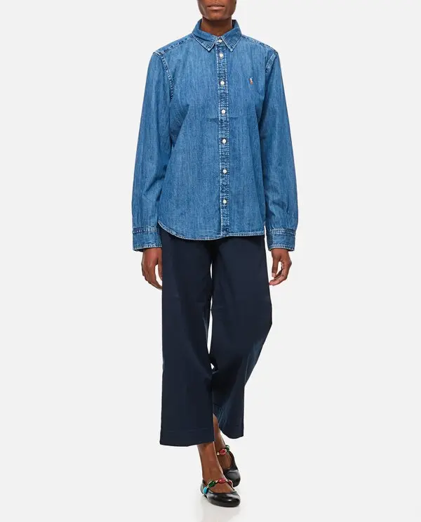 Polo Ralph Lauren Embroidered Denim Shirt - Blue