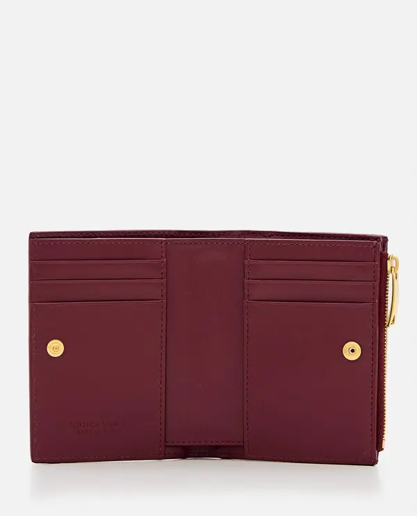 Bottega Veneta Braided Leather Card Holder - Red