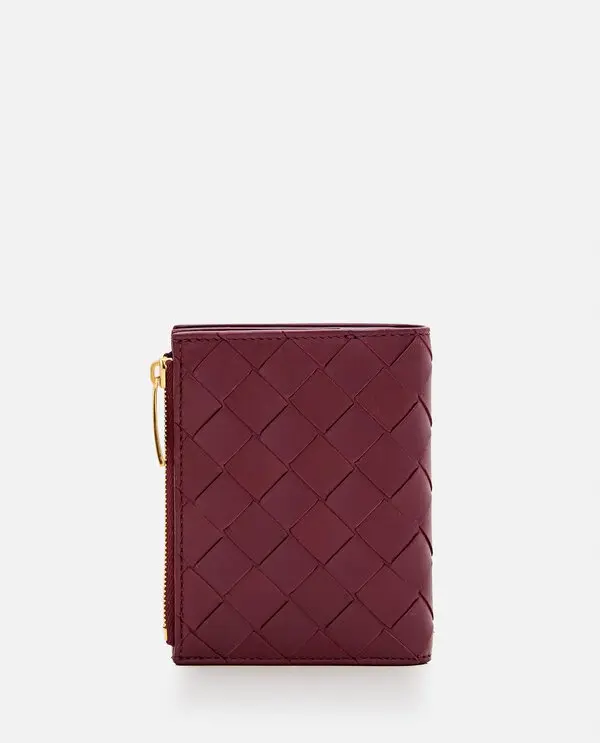 Bottega Veneta Braided Leather Card Holder - Red