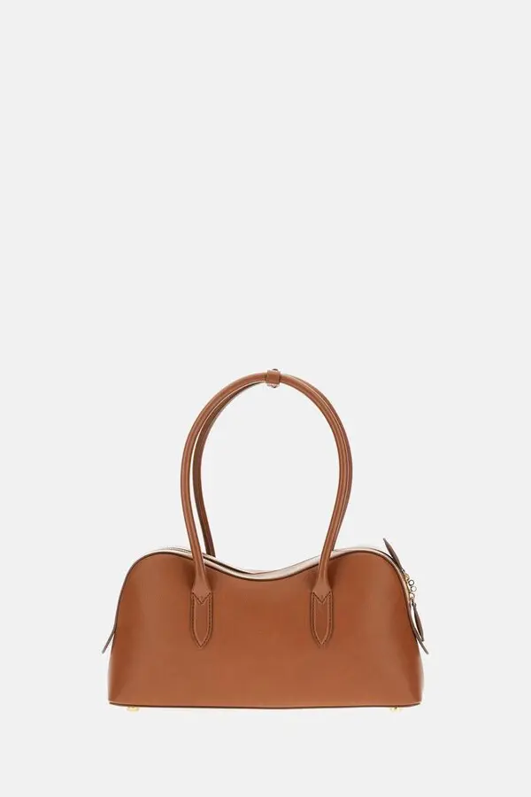 Stella McCartney Ryder Shoulder Bag With Padlock Detail - Marrone