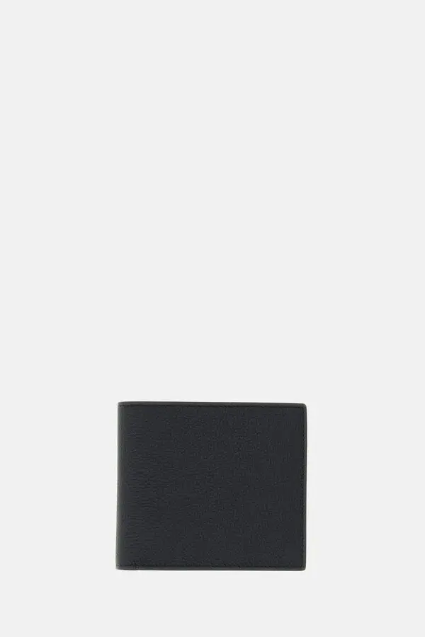 Thom Browne Portafoglio Pebble Grain Leather - Nero