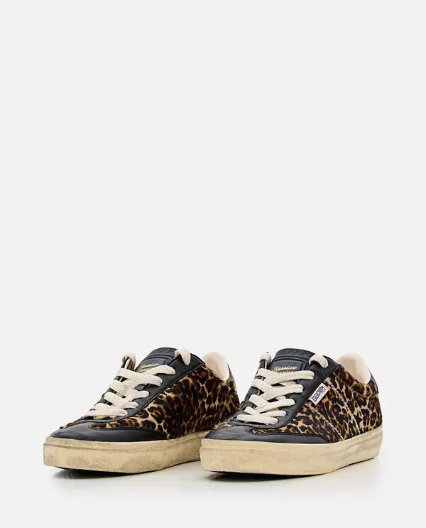 GOLDEN GOOSE Soul-star Leopard Print Leather Sneakers