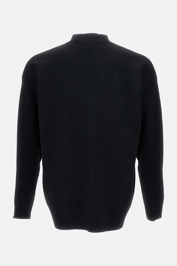 Drole De Monsieur V-neck Cardigan With Embroidered Logo