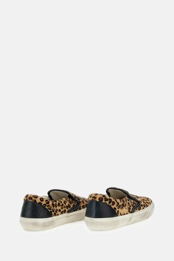 GOLDEN GOOSE Vce Slip-on Sneakers In Leopard Print Pony Hair