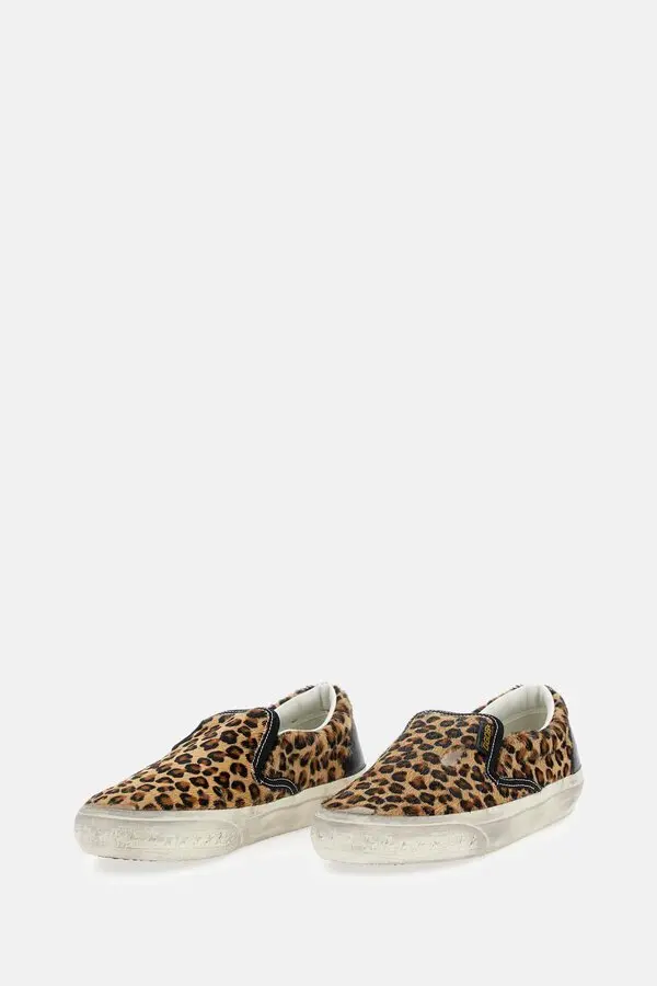 GOLDEN GOOSE Vce Slip-on Sneakers In Leopard Print Pony Hair
