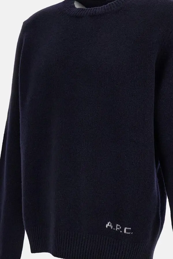 A.p.c. Edmond Crew-neck Sweater - Blu