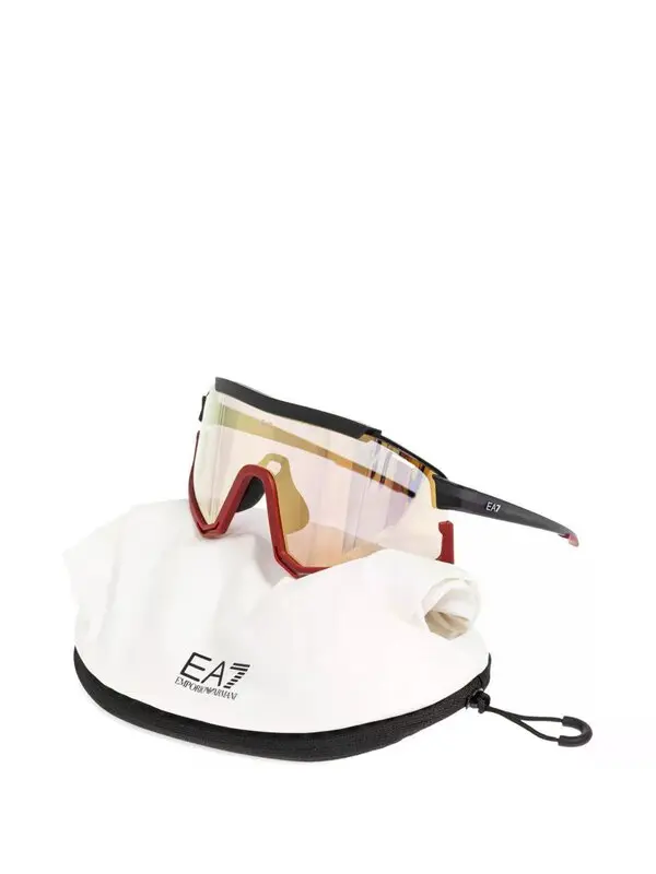 EA7 Shield-frame Logo Detail Sunglasses