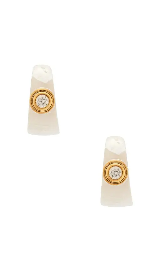 LUV AJ The Luna Bezel Hoops
