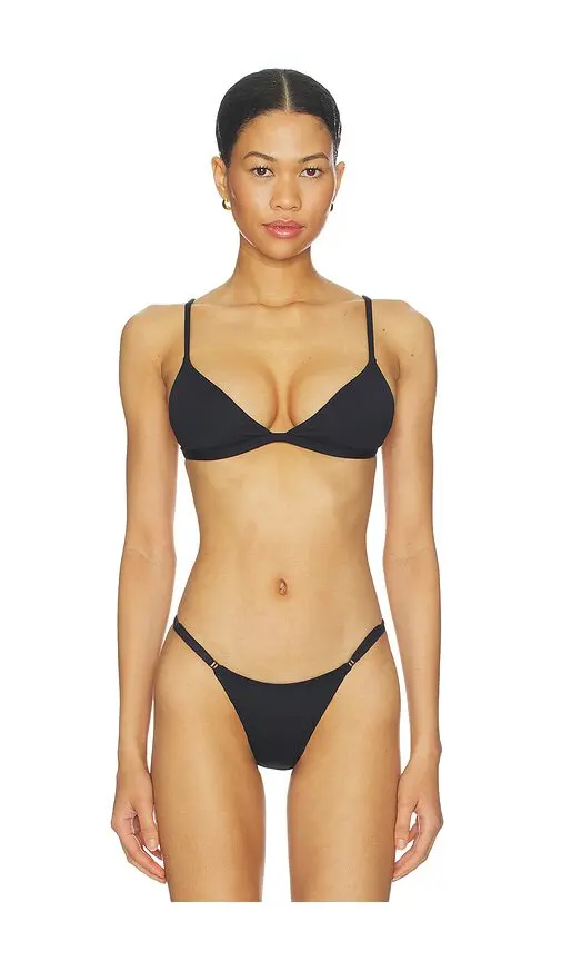 SKIMS Iconic Swim Triangle Bikini Top - Obsidian