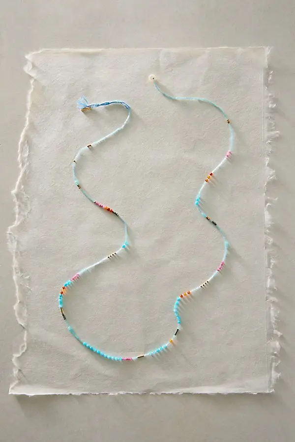 Free People Muse Semi-precious Beaded Necklace - Amazonite