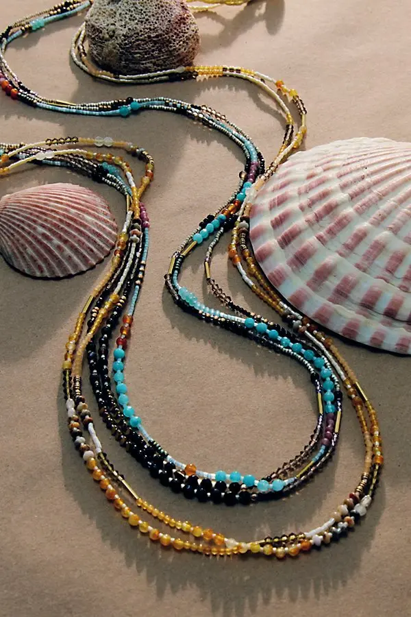 Free People Muse Semi-precious Beaded Necklace - Amazonite