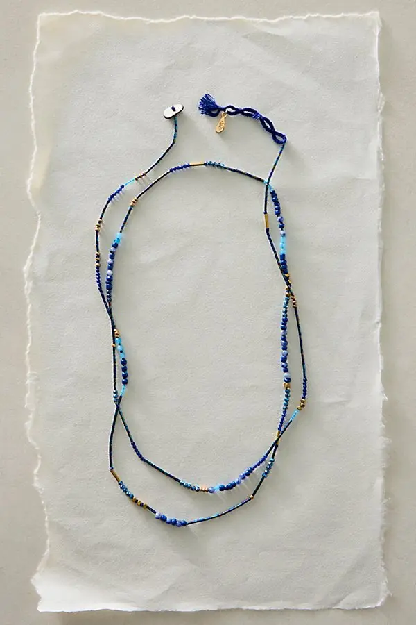 Free People Muse Semi-precious Beaded Necklace - Dusk