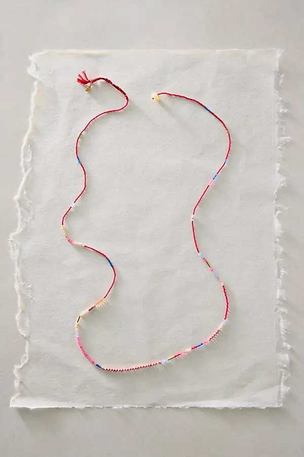Free People Muse Semi-precious Exaggerated Beaded Necklace - Pink Tourmaline