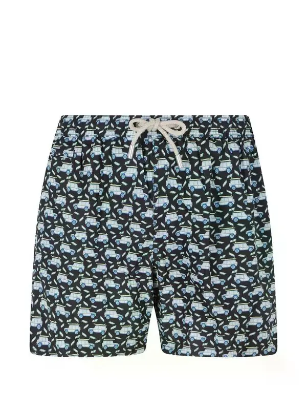 MC2 SAINT BARTH Printed Swim Shorts - Black