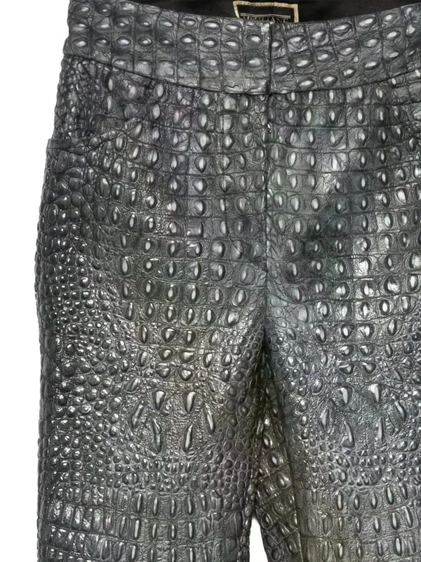 MITILIANE COUTURE Croc-embossed Leather Trousers
