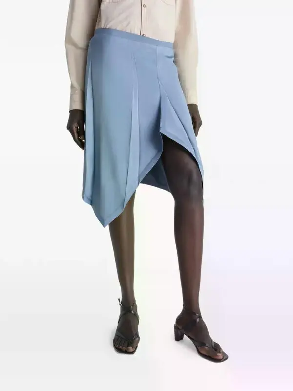 LEMAIRE Creased Foulard Skirt In Poly Viscose Twill