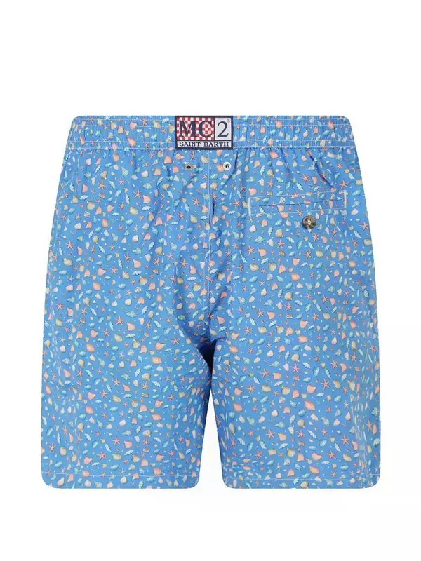 MC2 SAINT BARTH Micro Shell-print Swim Shorts