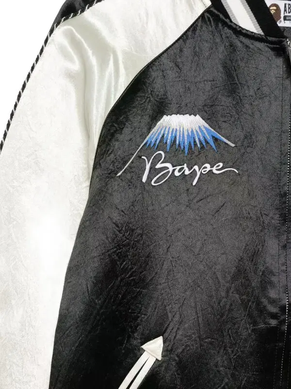 A BATHING APE Embroidered Souvenir Jacket - Blue