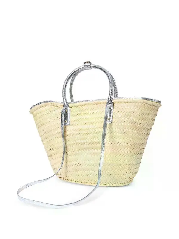 Jacquemus Le Panier Soli Woven Bucket Bag - Silver