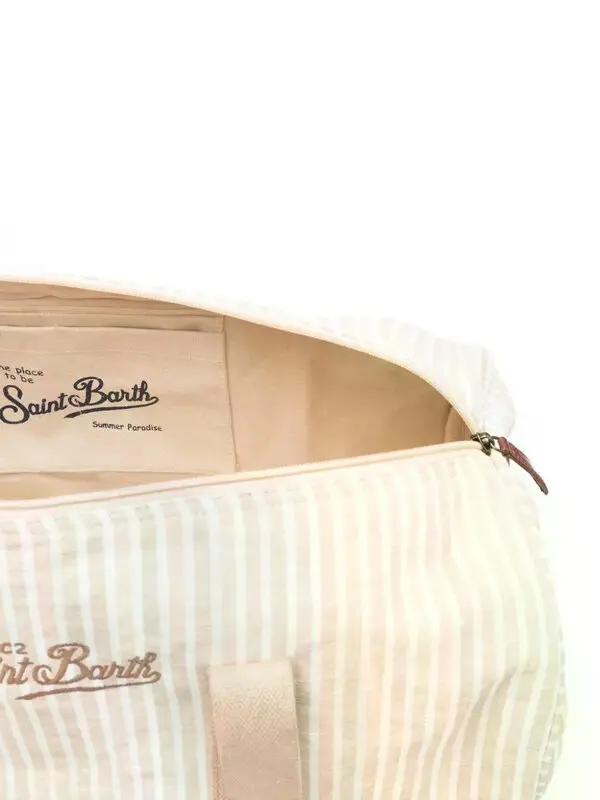 MC2 SAINT BARTH Jet Leg Striped Embroidered Logo Holdall
