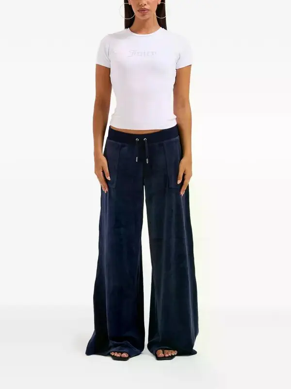 Juicy Couture Wide-leg Velour Track Pants