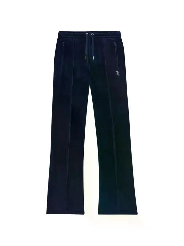 Juicy Couture Diamanté Velour Track Pants - Blue