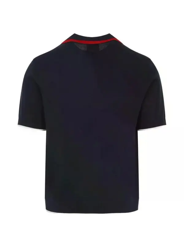 Casablanca Zip-fastening Logo-embroidered Polo Shirt - Blue