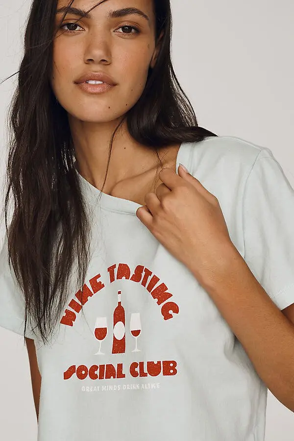 Maeve Evelyn Perfect Cotton T-shirt - Light Blue