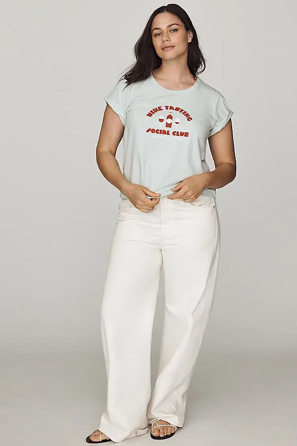 Maeve Evelyn Perfect Cotton T-shirt - Light Blue