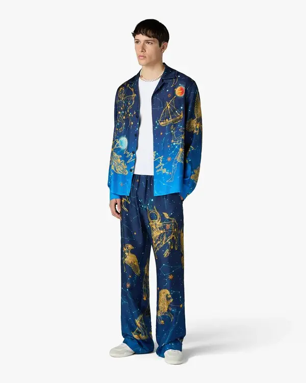 Casablanca Astrology Long Sleeve Silk Shirt