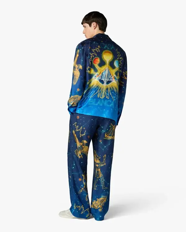 Casablanca Astrology Long Sleeve Silk Shirt