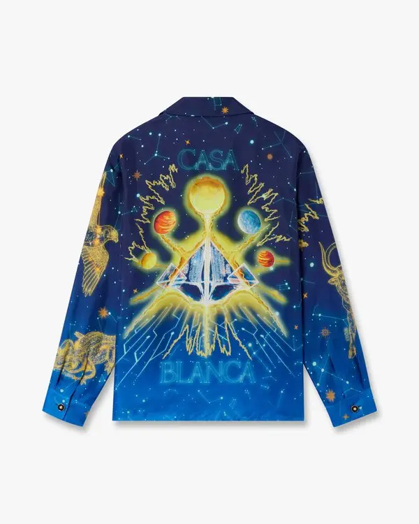 Casablanca Astrology Long Sleeve Silk Shirt
