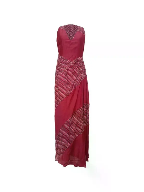 Sportmax Printed V-neck Maxi Dress