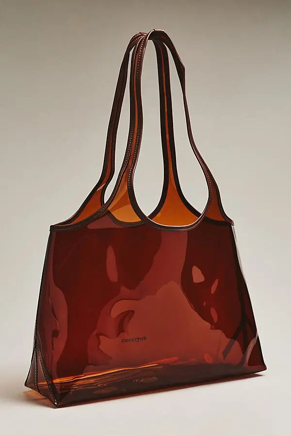 THIRTYYEARS Clear Jelly Tote With Faux Leather Trim