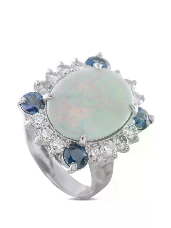 LB EXCLUSIVE Opal And Diamond Ring - Silver