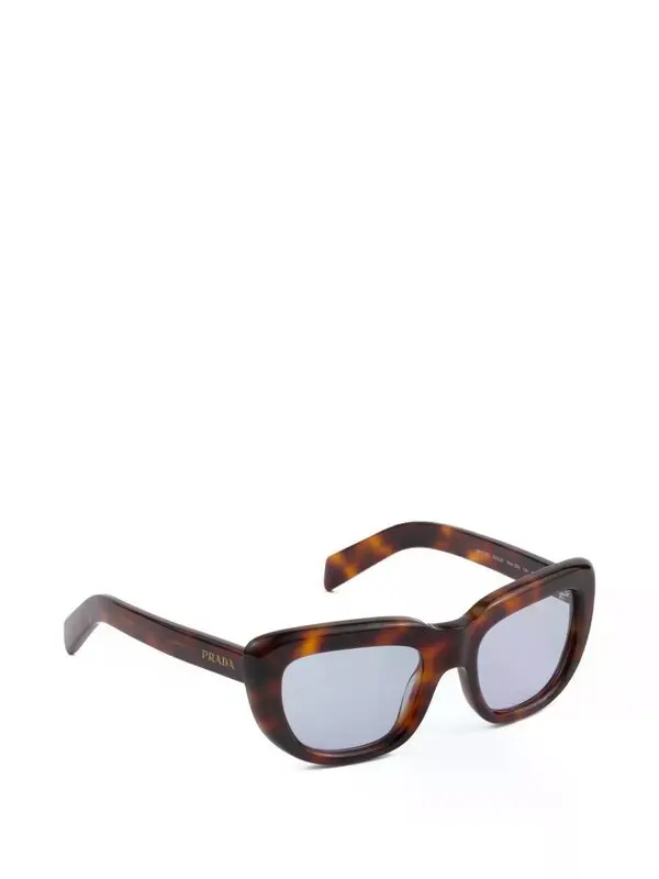 Prada Rectangular Acetate Sunglasses - Brown
