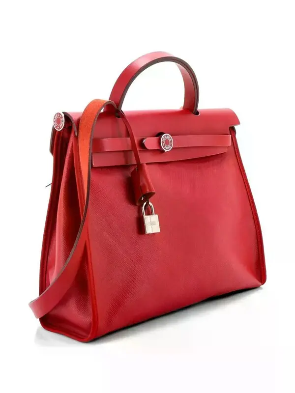 Hermès Herbag Zip Berline 31 Shoulder Bag - Red