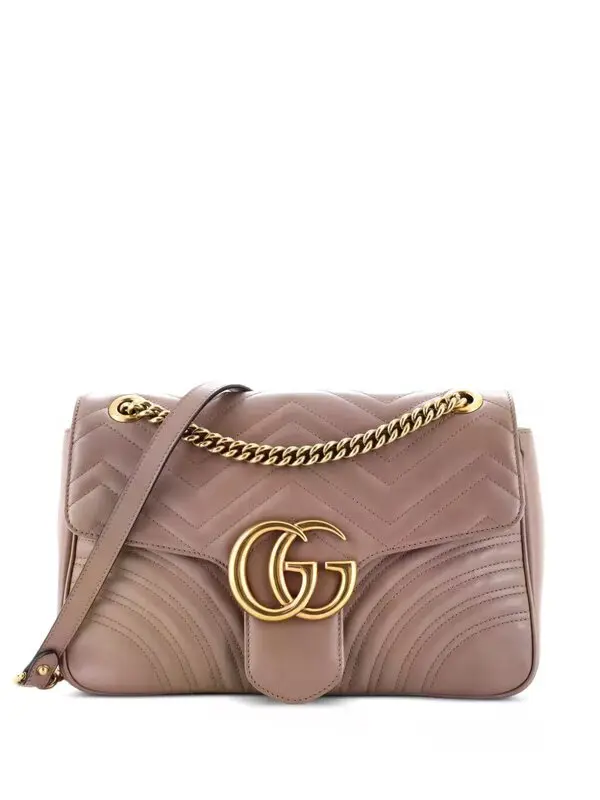 Gucci Gg Marmont Matelassé Leather Medium Shoulder Bag - Neutrals