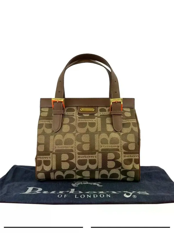 Burberry Monogram Canvas Handbag