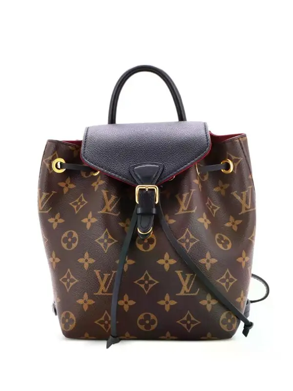 LOUIS VUITTON Montsouris Nm Monogram Canvas With Leather Bb Backpack