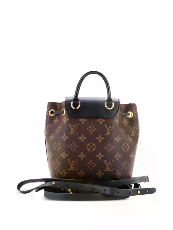 LOUIS VUITTON Montsouris Nm Monogram Canvas With Leather Bb Backpack