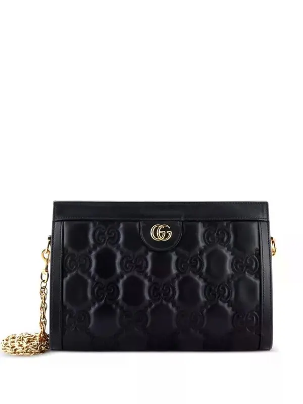 Gucci Matelassé Leather Small Shoulder Bag - Black